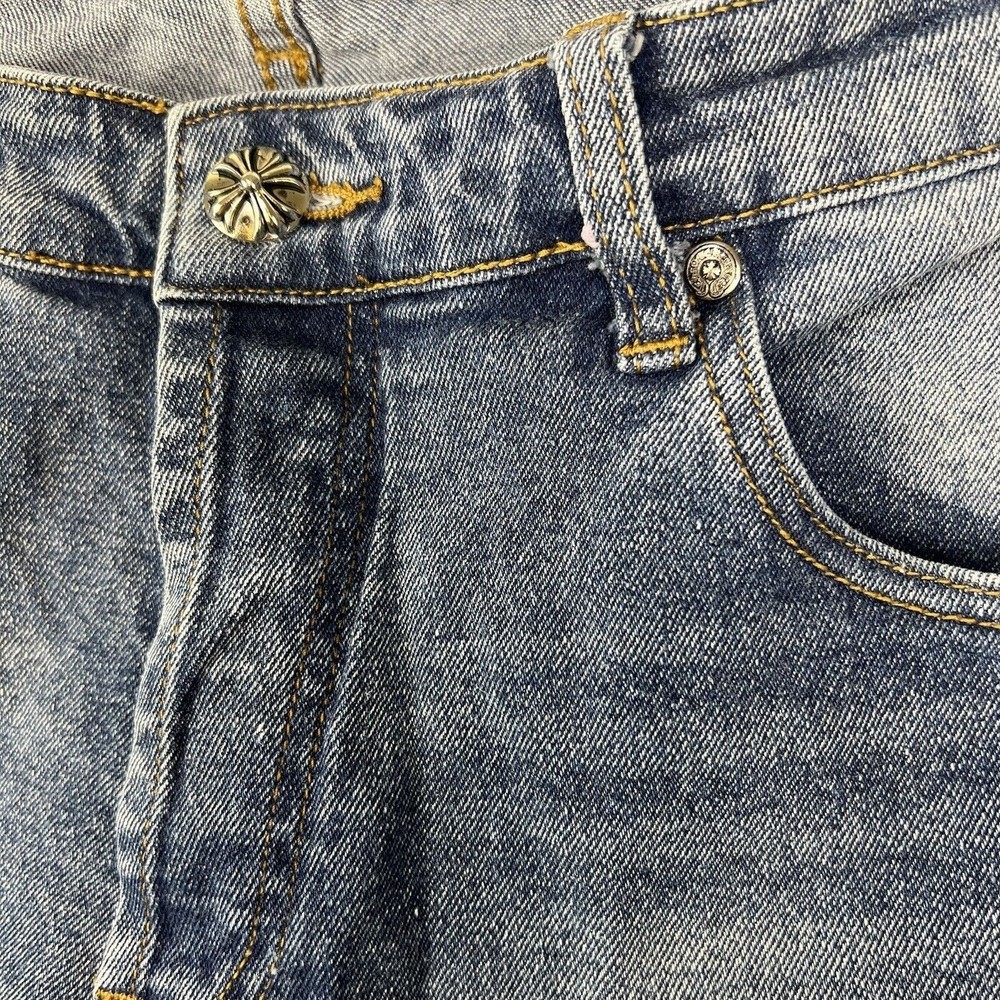 Chrome Hearts Cross Jeans Mens 34x30 Patchwork Denim … - Gem